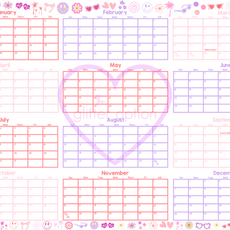 wall calendar poster – The Glitter Option