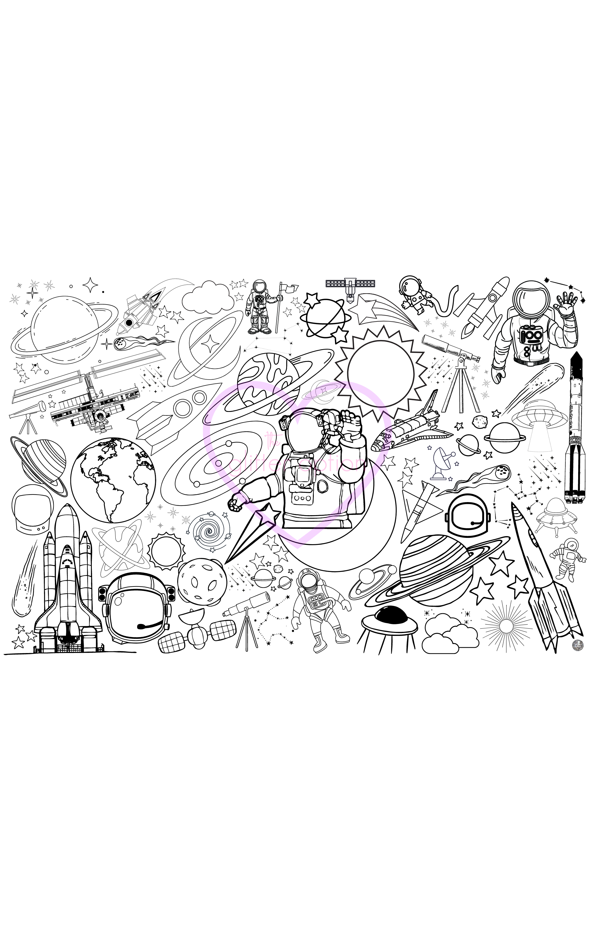 out of this world coloring page – The Glitter Option